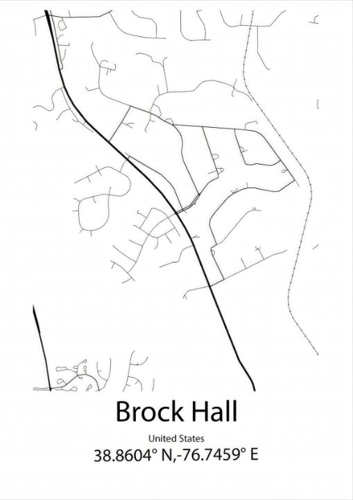 Brock,Canada Line Map Art - Kaigozen - Drawings & Illustration, Places ...