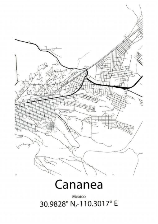 Cananea, Mexico Map - Kaigozen - Drawings & Illustration, Places ...