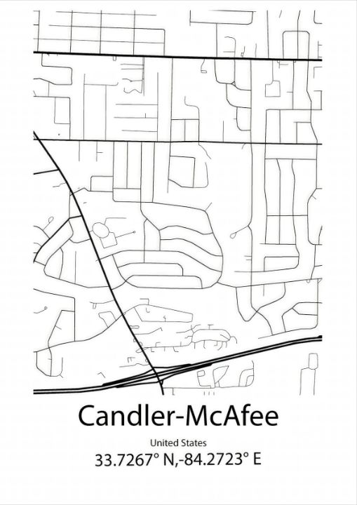 Candler-McAfee, United States Map - Kaigozen - Drawings & Illustration ...