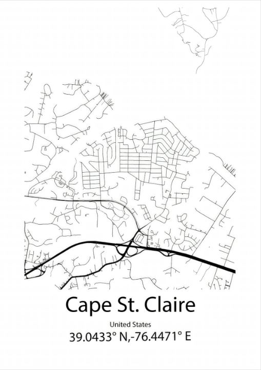 Cape St. Claire, United States Map - Kaigozen - Drawings & Illustration ...