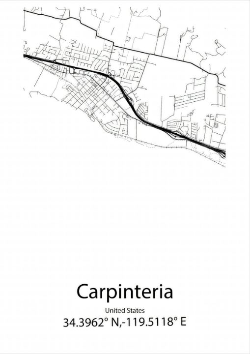 Carpinteria, United States Map - Kaigozen - Drawings & Illustration ...