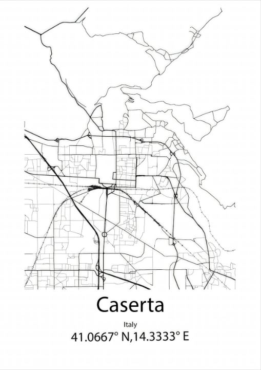 Caserta, Italy Map - Kaigozen - Drawings & Illustration, Places ...