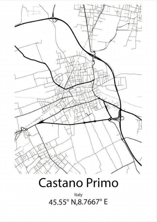 Castano Primo, Italy Map - Kaigozen - Drawings & Illustration, Places ...