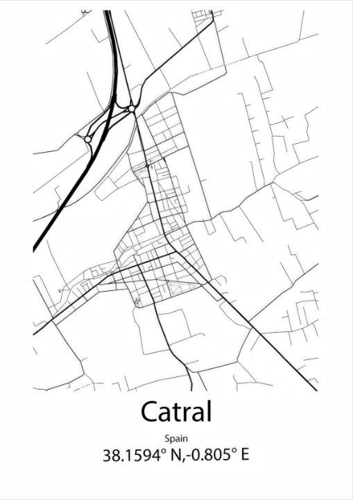 Catral, Spain Map - Kaigozen - Drawings & Illustration, Places & Travel ...
