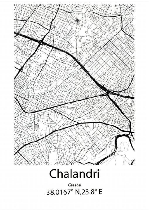 Chalandri, Greece Map - Kaigozen - Drawings & Illustration, Places ...