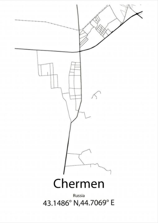 Chermen, Russia Map - Kaigozen - Drawings & Illustration, Places ...