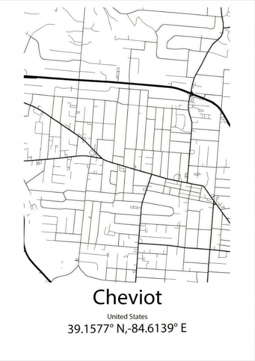 Cheviot, United States Map - Kaigozen - Drawings & Illustration, Places ...
