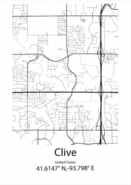 Clive, United States Map - Kaigozen - Drawings & Illustration, Places ...