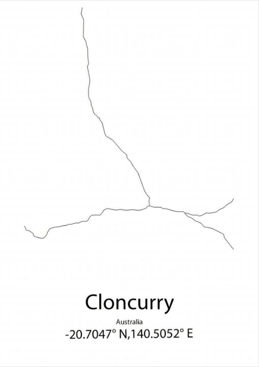 Cloncurry, Australia Map - Kaigozen - Drawings & Illustration, Places ...