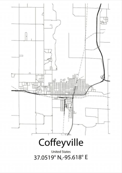 Coffeyville, United States Map - Kaigozen - Drawings & Illustration ...