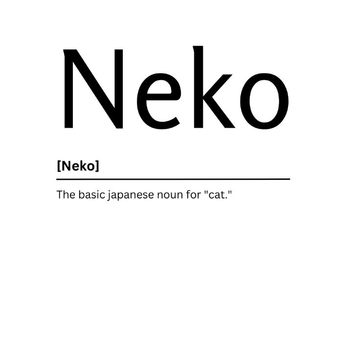 Neko Dictionary Definition - Kaigozen - Digital Art & AI, Humor ...