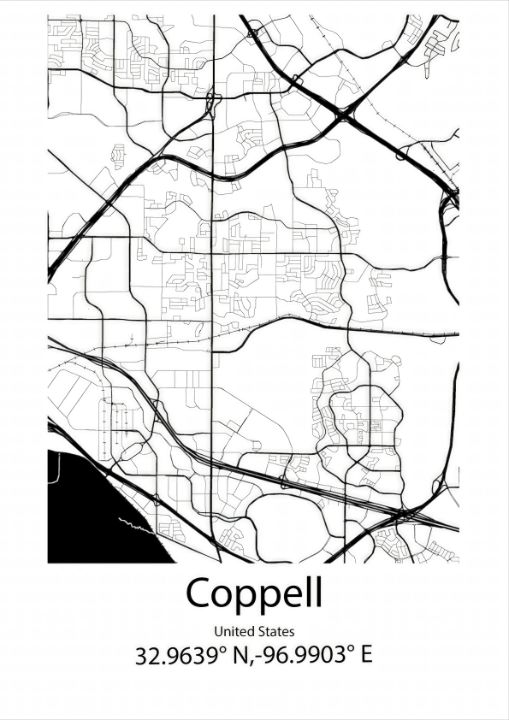 Coppell, United States Map - Kaigozen - Drawings & Illustration, Places ...