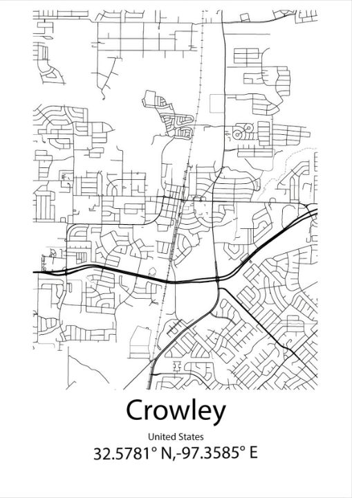 Crowley, United States Map - Kaigozen - Drawings & Illustration, Places ...