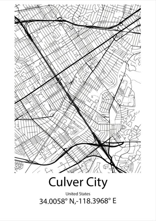 Culver City, United States Map - Kaigozen - Drawings & Illustration ...