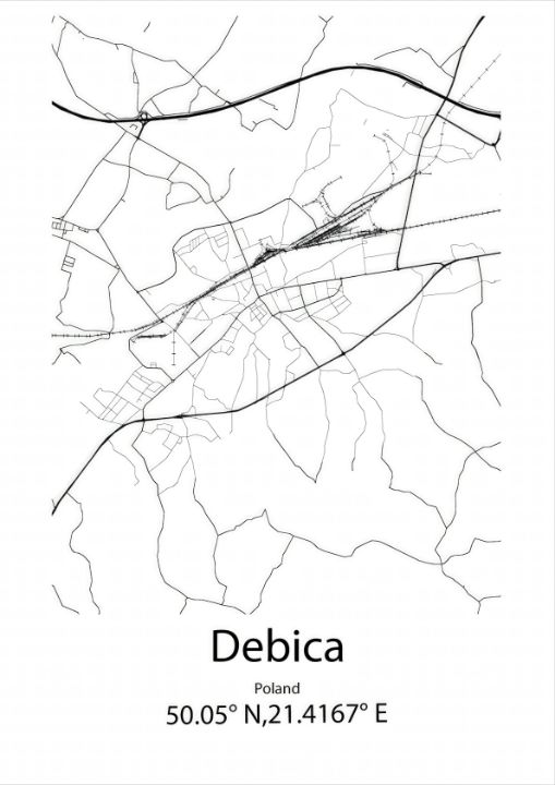 Debica, Poland Map - Kaigozen - Drawings & Illustration, Places ...