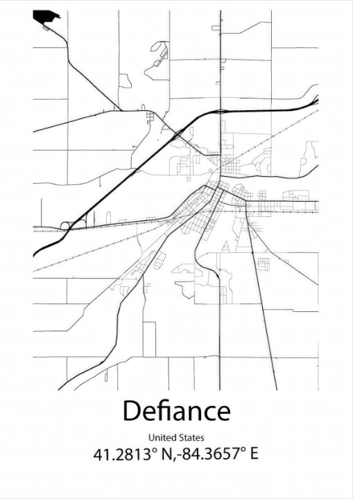 Defiance, United States Map - Kaigozen - Drawings & Illustration ...