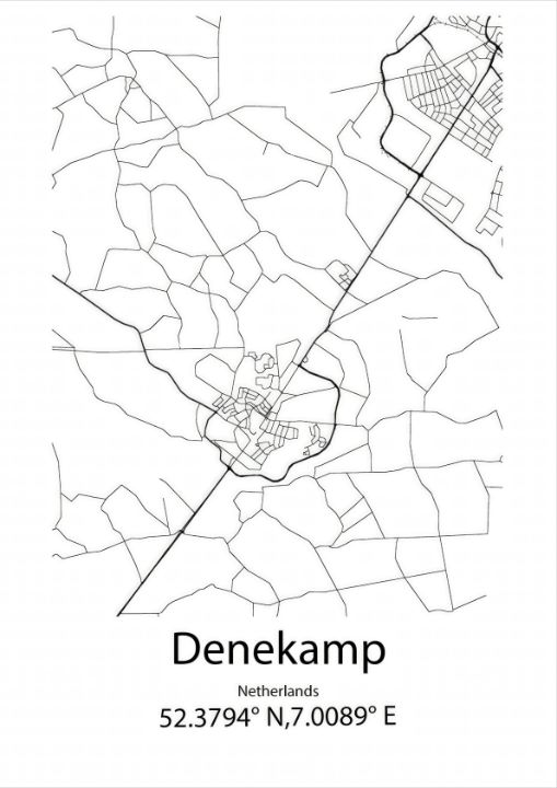 Denekamp, Netherlands Map - Kaigozen - Drawings & Illustration, Places ...
