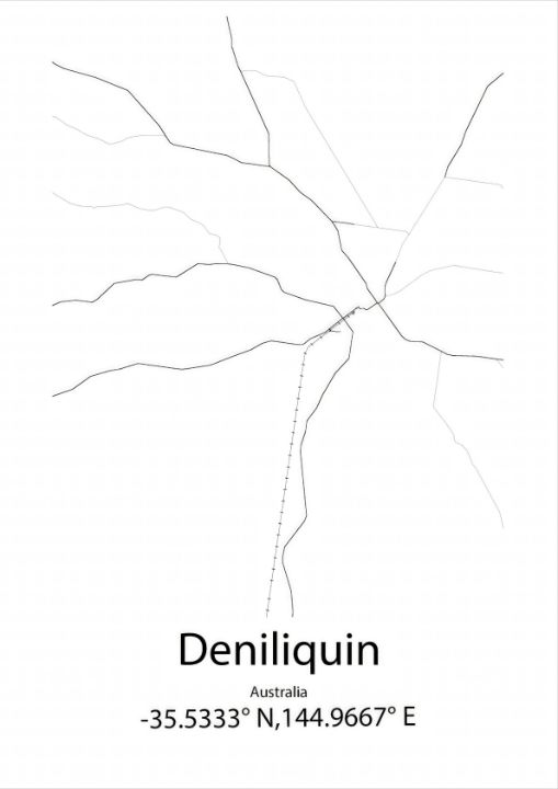 Deniliquin, Australia Map - Kaigozen - Drawings & Illustration, Places ...