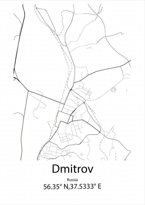 Dmitrov, Russia Map - Kaigozen - Drawings & Illustration, Places ...