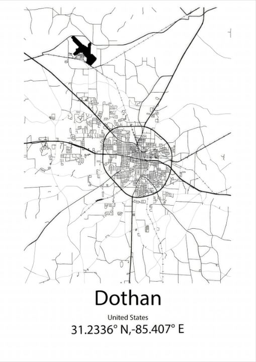 Dothan, United States Map - Kaigozen - Drawings & Illustration, Places ...