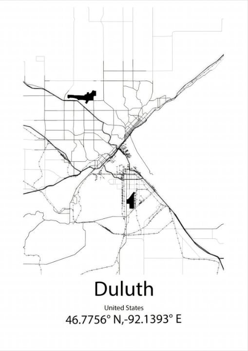 Duluth, United States Map - Kaigozen - Drawings & Illustration, Places ...