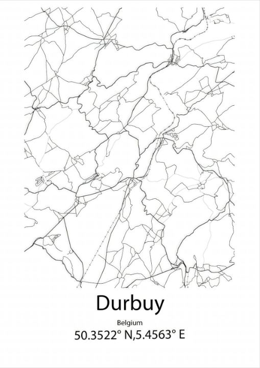 Durbuy, Belgium Map - Kaigozen - Drawings & Illustration, Places ...