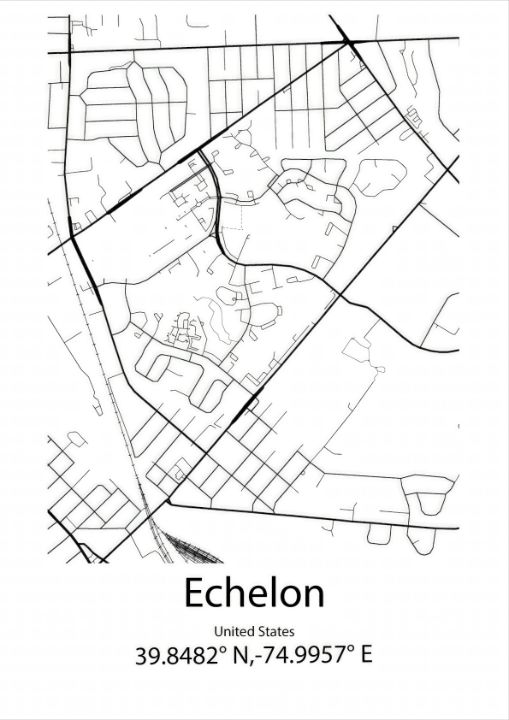 Echelon, United States Map - Kaigozen - Drawings & Illustration, Places ...