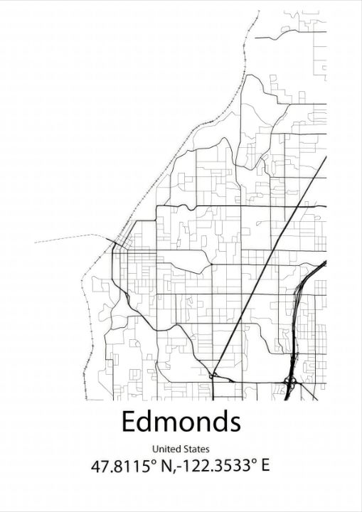 Edmonds, United States Map - Kaigozen - Drawings & Illustration, Places ...