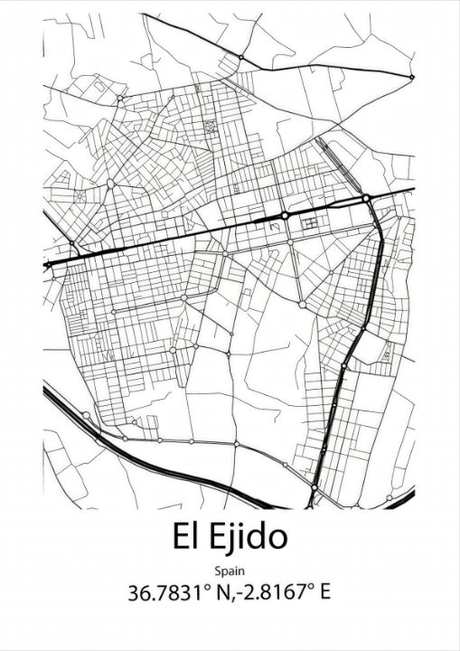 El Ejido, Spain Map - Kaigozen - Drawings & Illustration, Places ...