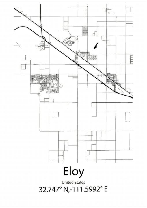 Eloy, United States Map - Kaigozen - Drawings & Illustration, Places ...