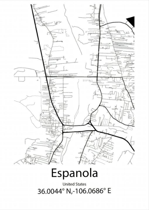 Espanola, United States Map - Kaigozen - Drawings & Illustration ...