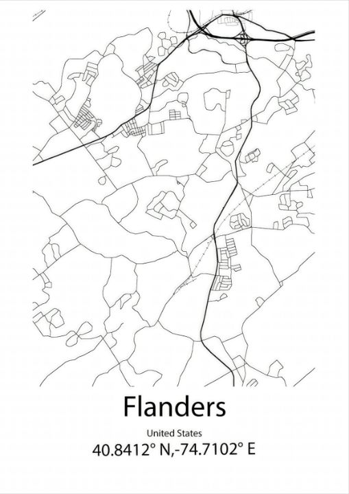 Flanders, United States Map - Kaigozen - Drawings & Illustration ...