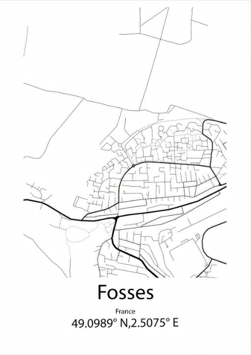 Fosses, France Map - Kaigozen - Drawings & Illustration, Places ...