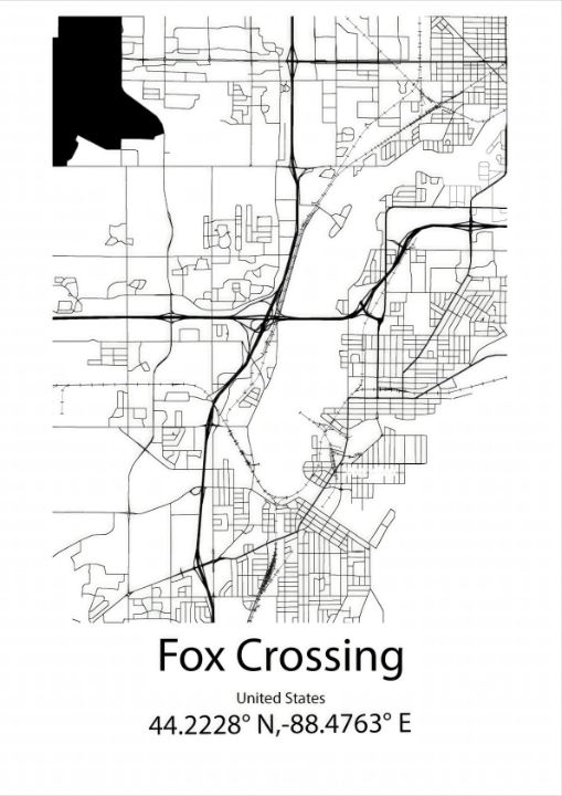Fox Crossing, United States Map - Kaigozen - Drawings & Illustration ...