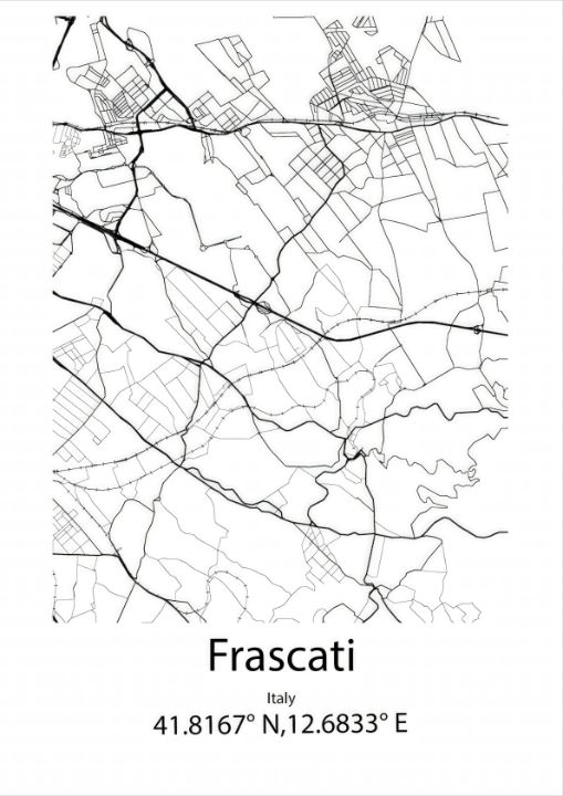 Frascati, Italy Map - Kaigozen - Drawings & Illustration, Places ...