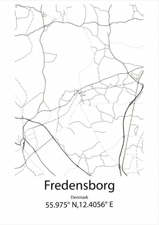 Fredensborg, Denmark Map - Kaigozen - Drawings & Illustration, Places ...