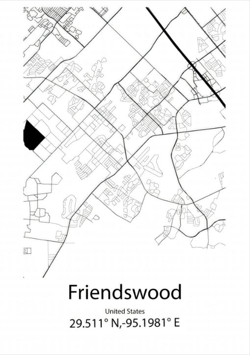 Friendswood, United States Map - Kaigozen - Drawings & Illustration ...