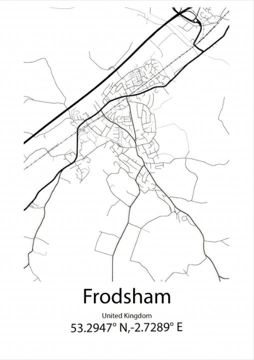 Frodsham, United Kingdom Map - Kaigozen - Drawings & Illustration ...