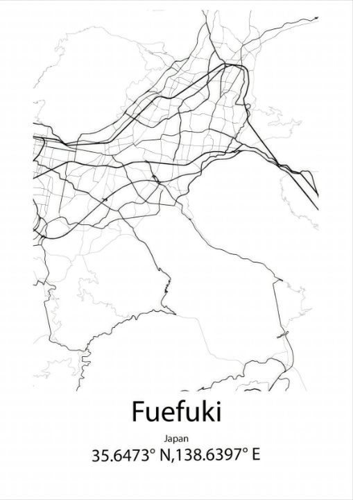 Fuefuki, Japan Map - Kaigozen - Drawings & Illustration, Places ...