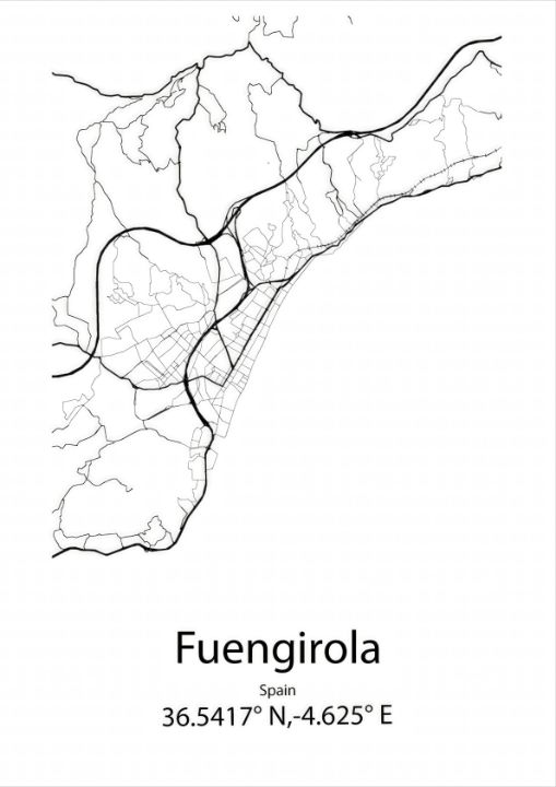 Fuengirola, Spain Map - Kaigozen - Drawings & Illustration, Places ...