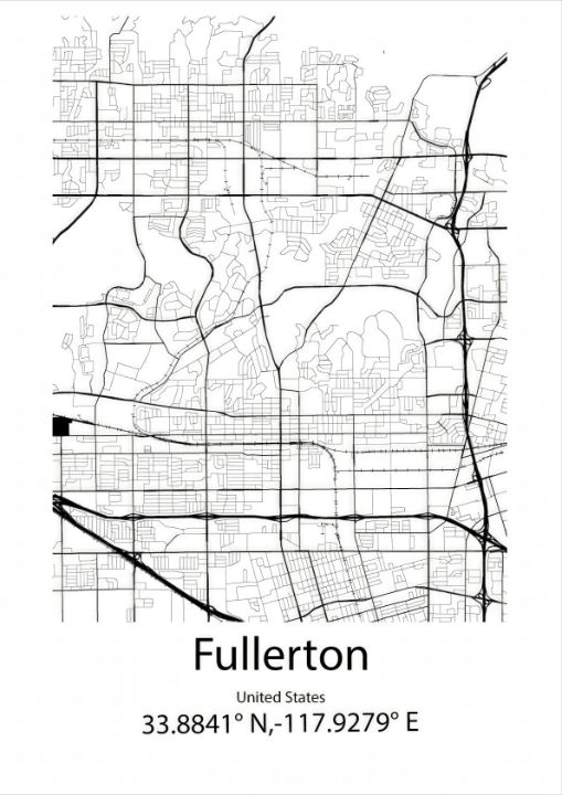 Fullerton, United States Map - Kaigozen - Drawings & Illustration ...