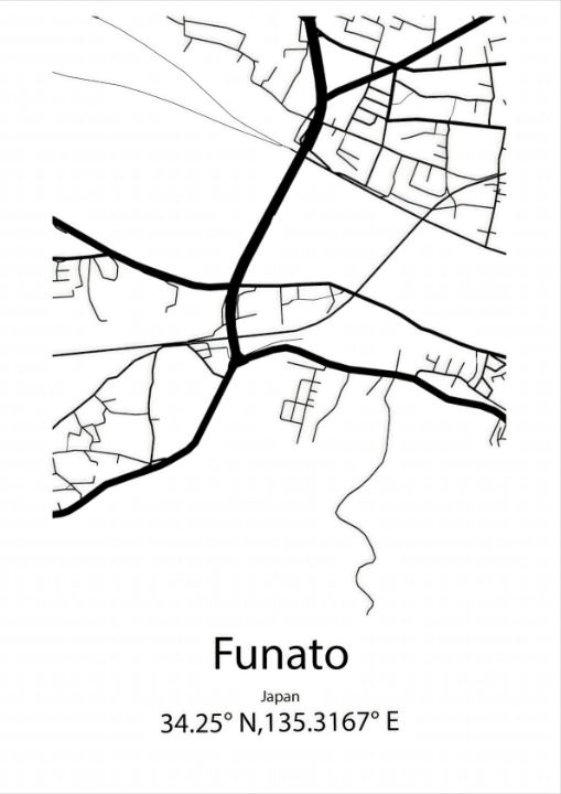 Funato, Japan Map - Kaigozen - Drawings & Illustration, Places & Travel ...