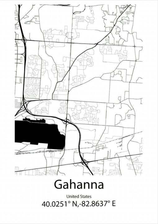 Gahanna, United States Map - Kaigozen - Drawings & Illustration, Places ...