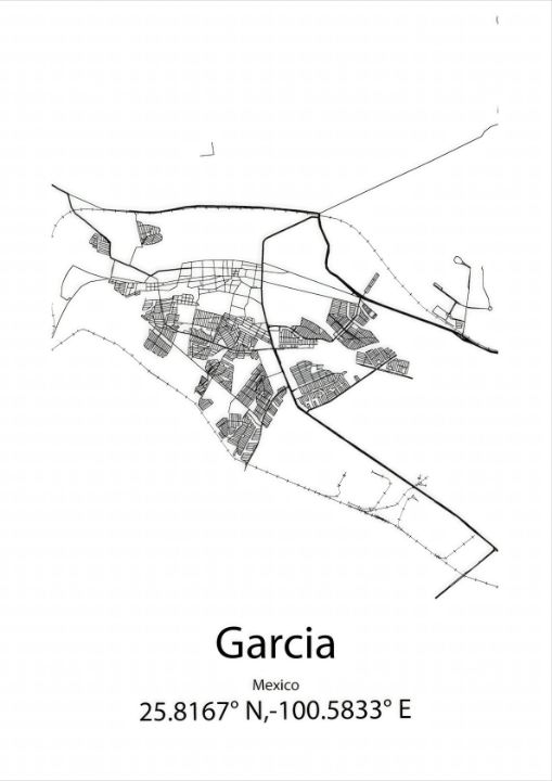 Garcia, Mexico Map - Kaigozen - Drawings & Illustration, Places ...