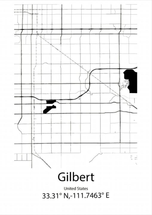 Gilbert, United States Map - Kaigozen - Drawings & Illustration, Places ...