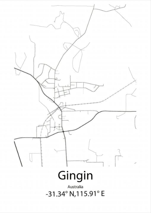 Gingin, Australia Map - Kaigozen - Drawings & Illustration, Places ...