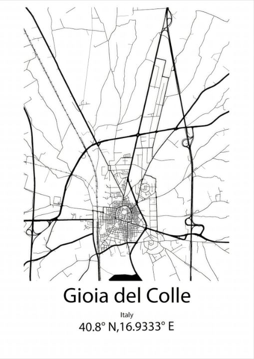 Gioia del Colle, Italy Map - Kaigozen - Drawings & Illustration, Places ...