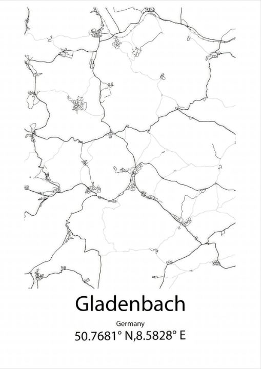 Gladenbach, Germany Map - Kaigozen - Drawings & Illustration, Places ...