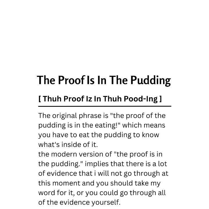 The Proof Is In The Pudding Diction - Kaigozen - Digital Art & AI, Humor & Satire, Signs ...
