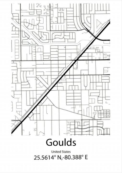 Goulds, United States Map - Kaigozen - Drawings & Illustration, Places ...